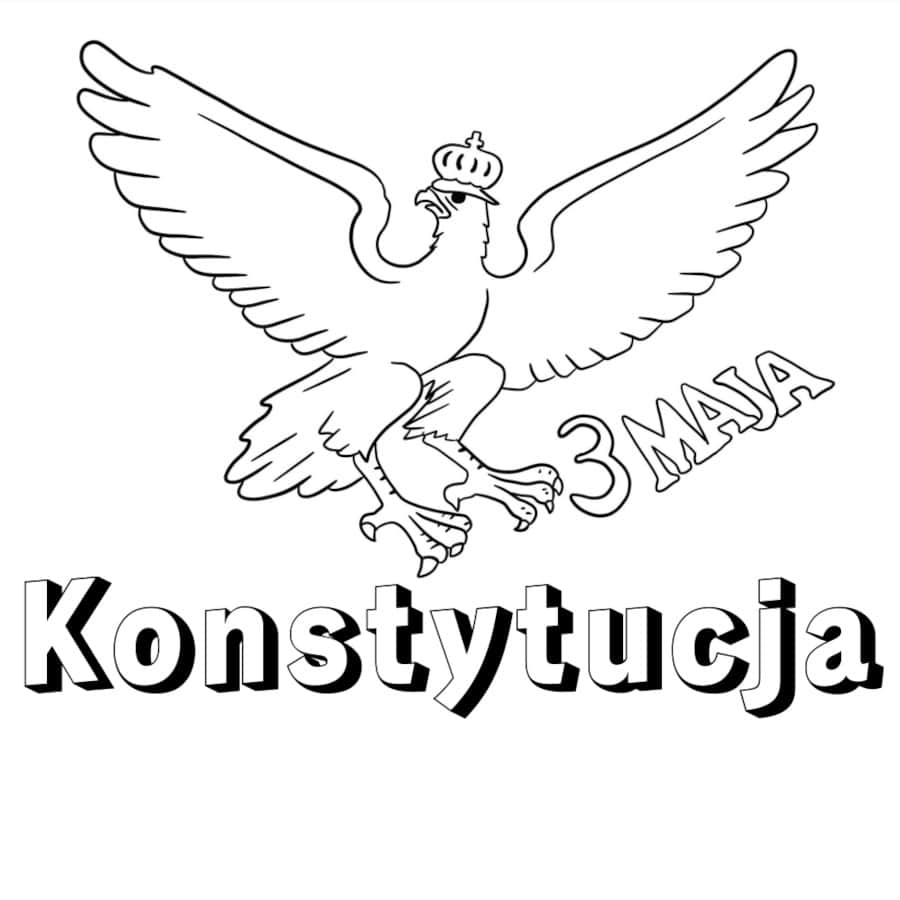 Konstytucja 3 Maja - kolorowanki dla dzieci do wydruku