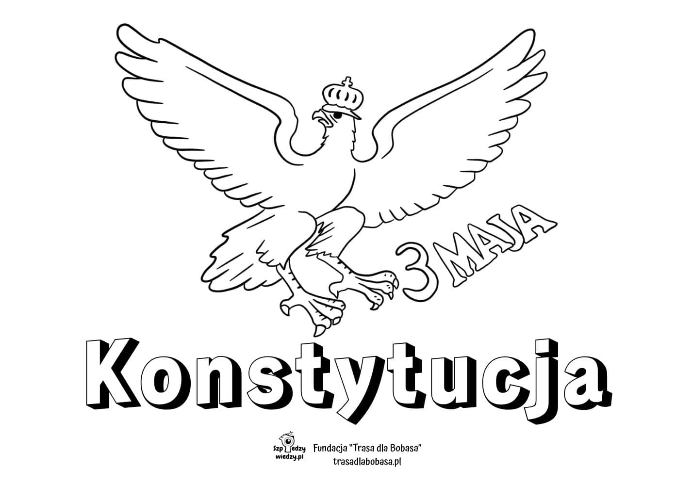 Konstytucja 3 Maja - kolorowanki dla dzieci do wydruku