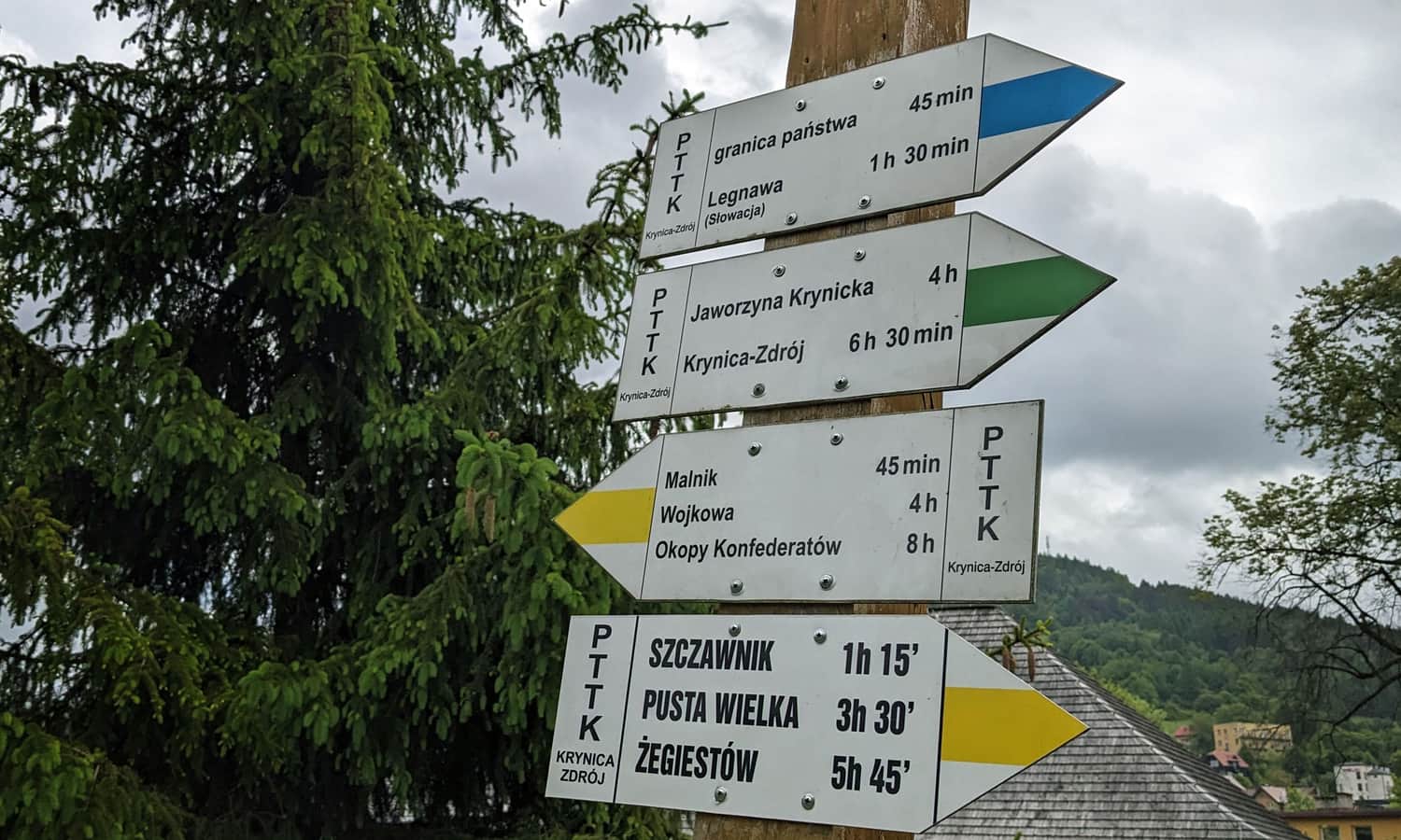 The Shortest Route from Muszyna to the Observation Tower: Yellow Trail ...