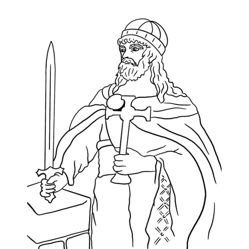 Mieszko I kolorowanka dla dzieci