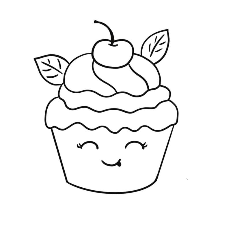 Kolorowanka pyszna mufinka