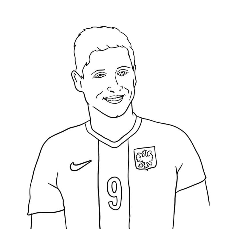 Robert Lewandowski kolorowanka on-line i do wydruku